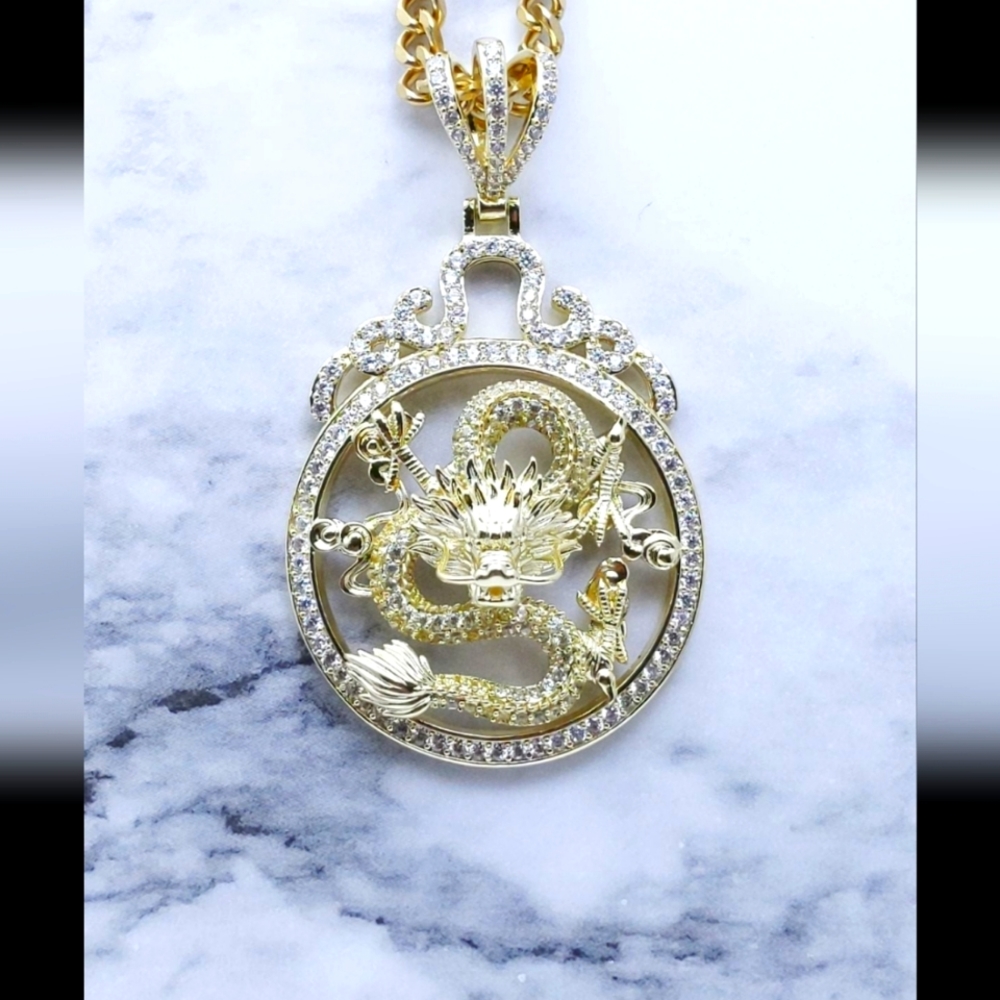 Chinese Dragon Pendant - Gem
